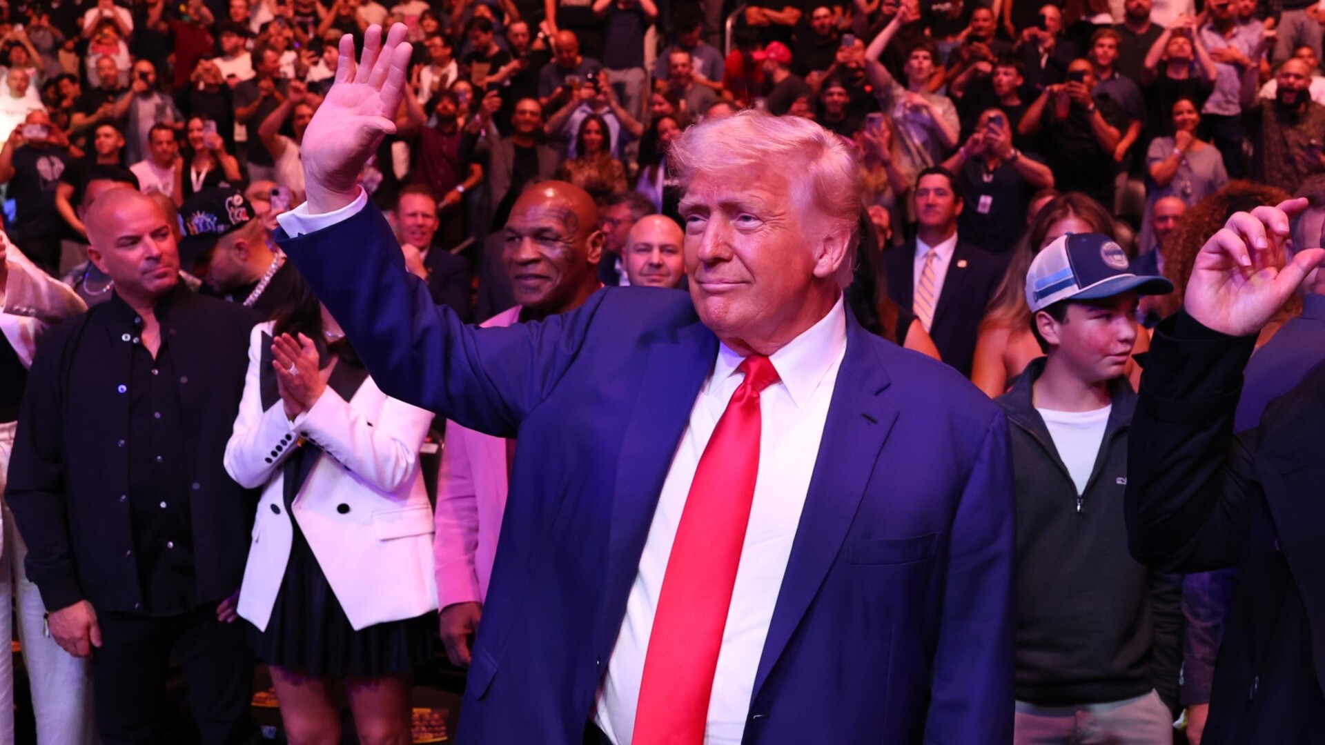 Donald Trump met with ‘thunderous applause’ at UFC 316