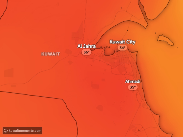 Kuwait Hits 43 °C with Dusty Winds on June 9, 2025
