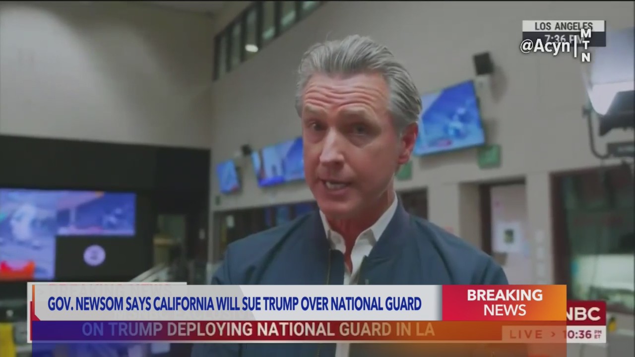Gov. Newsom sends a message to Trump during live TV interview