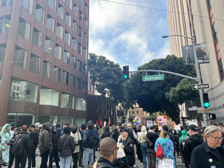 San Francisco protesters gather in solidarity with LA ICE protests, 60 ...