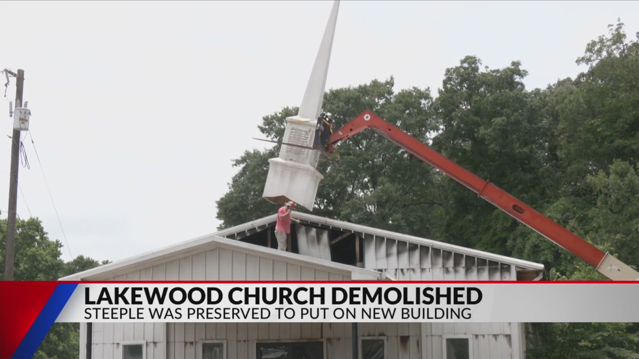 Lakewood Church demolition starts, steeple preserved after fire