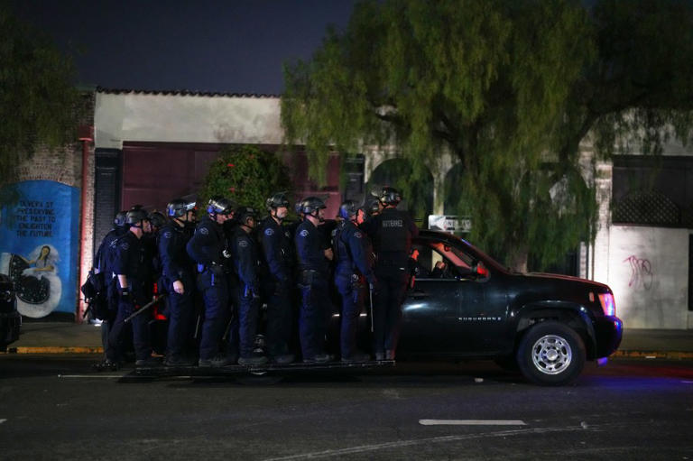 ICE protests turn violent in downtown L.A., local officials blame Trump