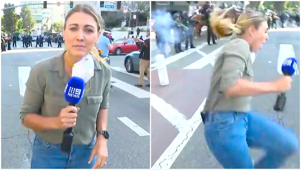 Australian Reporter Lauren Tomasi Hit By Rubber Bullet In Dramatic ...