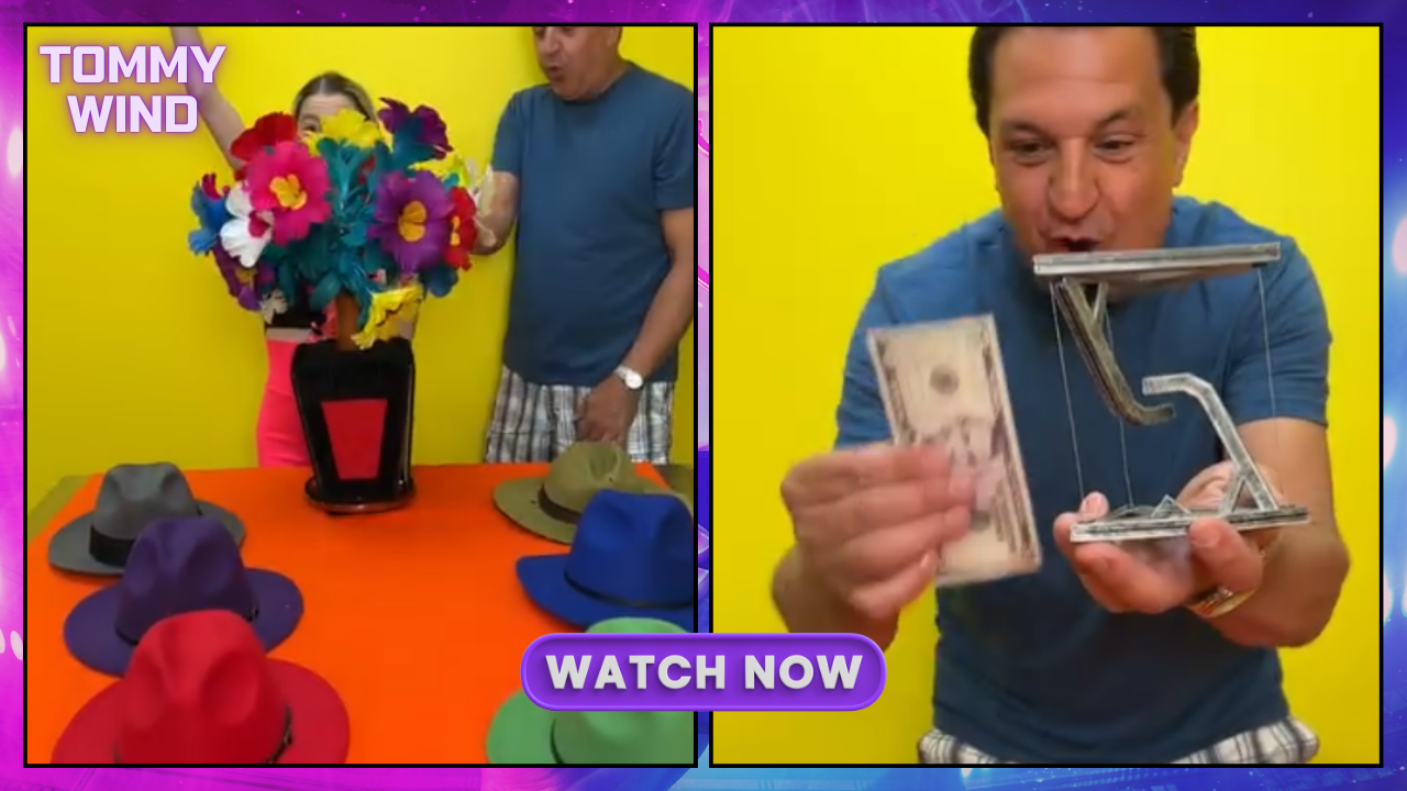 Prize Game With Hats Makes Friends Happy