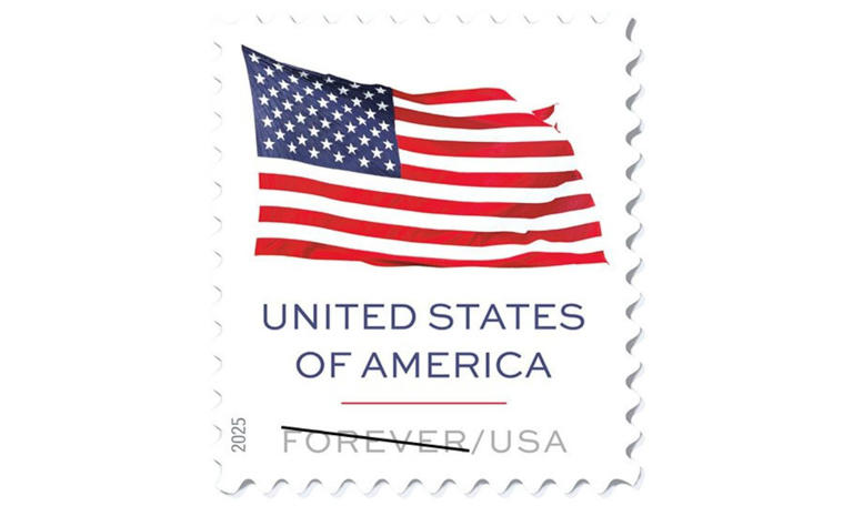 USPS launches new US flag stamp