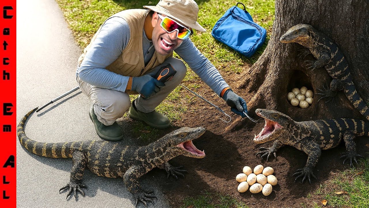 We FOUND the NEST of INVASIVE MONITOR LIZARDS!