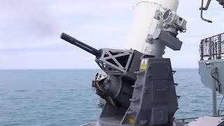 Phalanx Weapon System in Action Onboard HMS Queen Elizabeth