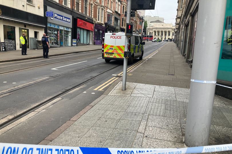 Police statement as manhunt launched after 'appalling' Nottingham stabbing