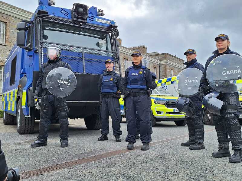 Public order policing: Gardaí show off new water cannon truck and riot gear