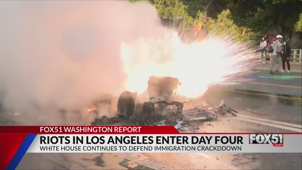 Los Angeles riots continue as White House defends immigration crackdown