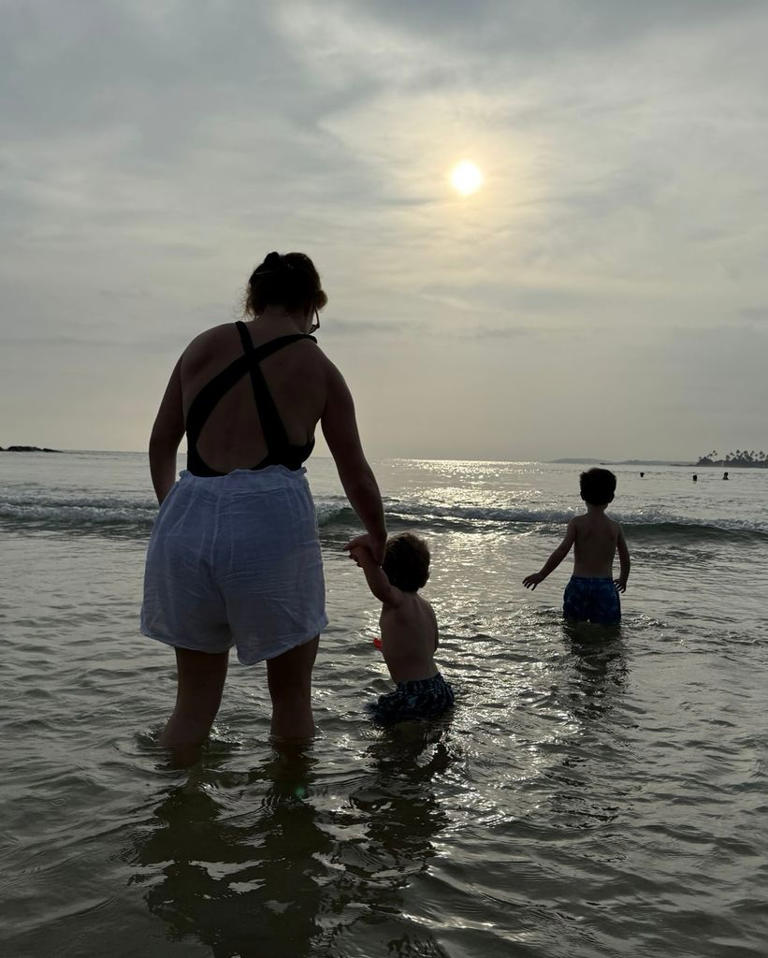 Princess Eugenie makes ultra-rare appearance in stylish swimsuit with sons