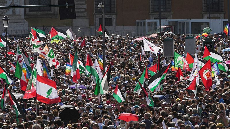 Rome protesters call for an end to Israeli offensive in Gaza