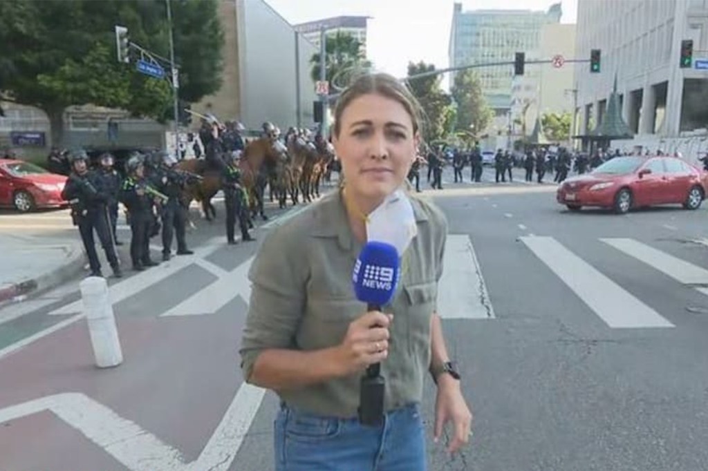 Australian news reporter shot with rubber bullet live on air while ...