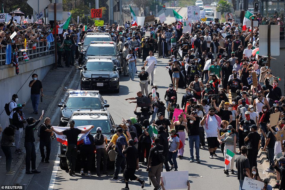 Protester with Mexican flag becomes symbol of Anti-ICE uprising