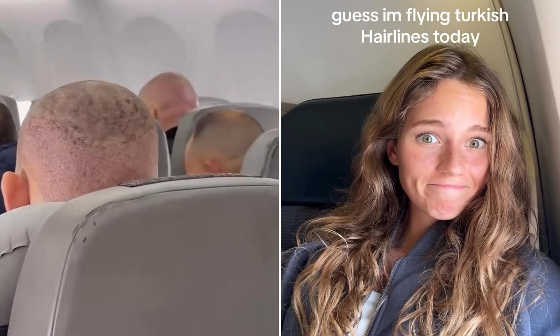 Woman shares hilarious video of a 'Turkish hairlines' flight full of ...
