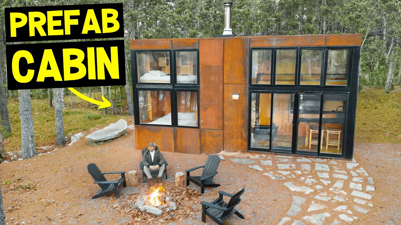 400sqft MODERN PREFAB TINY HOME! (Modular Cabin Cost Breakdown & Tour)