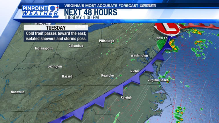 Pinpoint Weather: Late-day showers and storms on Monday