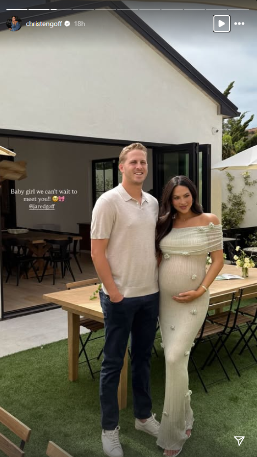“Welcome Baby Goff”: Jared Goff’s wife Christen Harper Goff hosts a ...