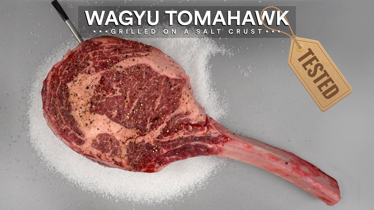 Wagyu tomahawk on salt crust!
