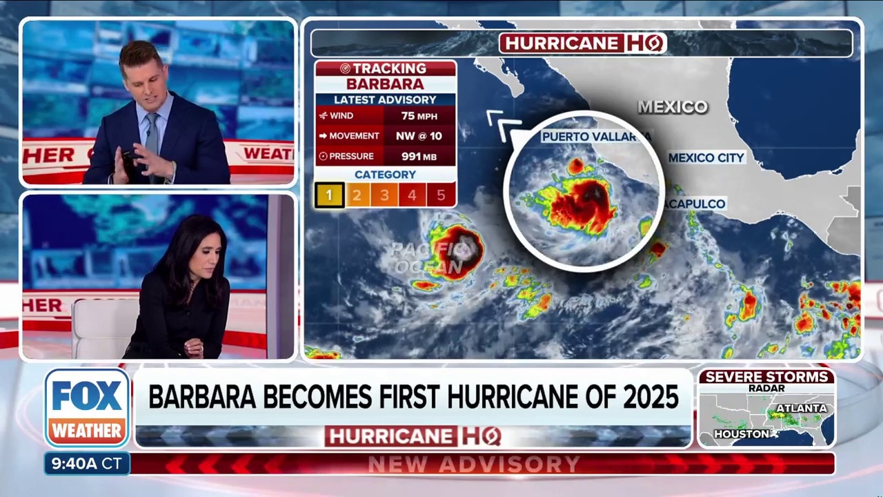 Hurricane Barbara forms in Eastern Pacific becoming first of 2025 season