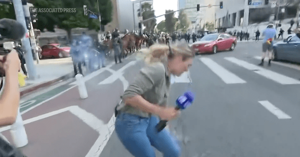 Australian Reporter Hit by NonLethal Round During LA Protests
