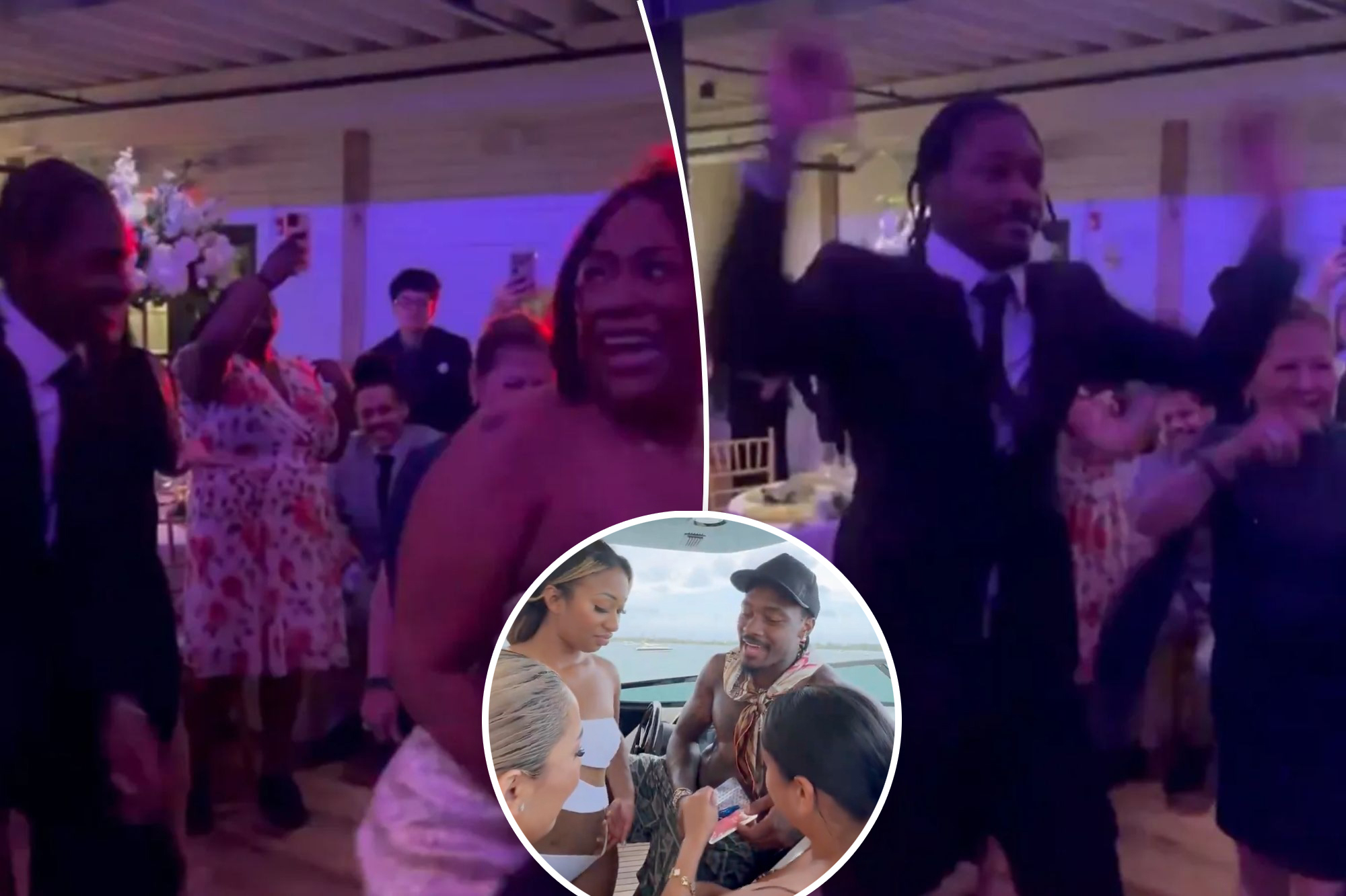 Stefon Diggs parties at sister’s wedding after boat video controversy