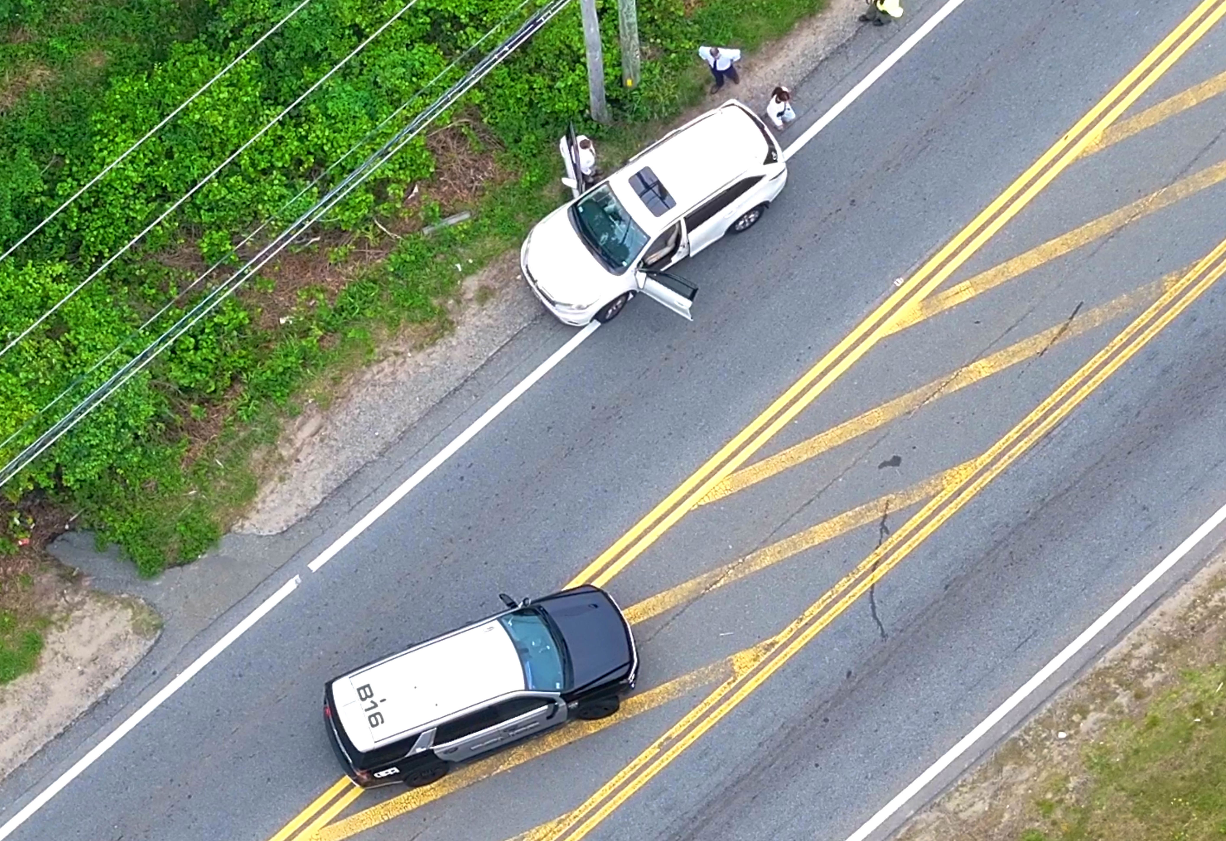 Police officer directing traffic on Cape Cod struck by vehicle