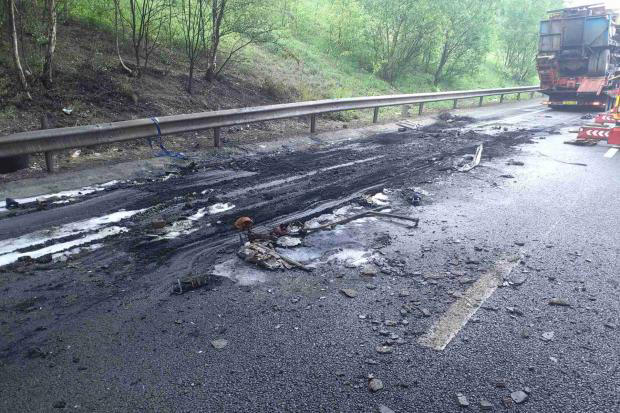 A34 closed until 'at least tomorrow' following huge lorry fire