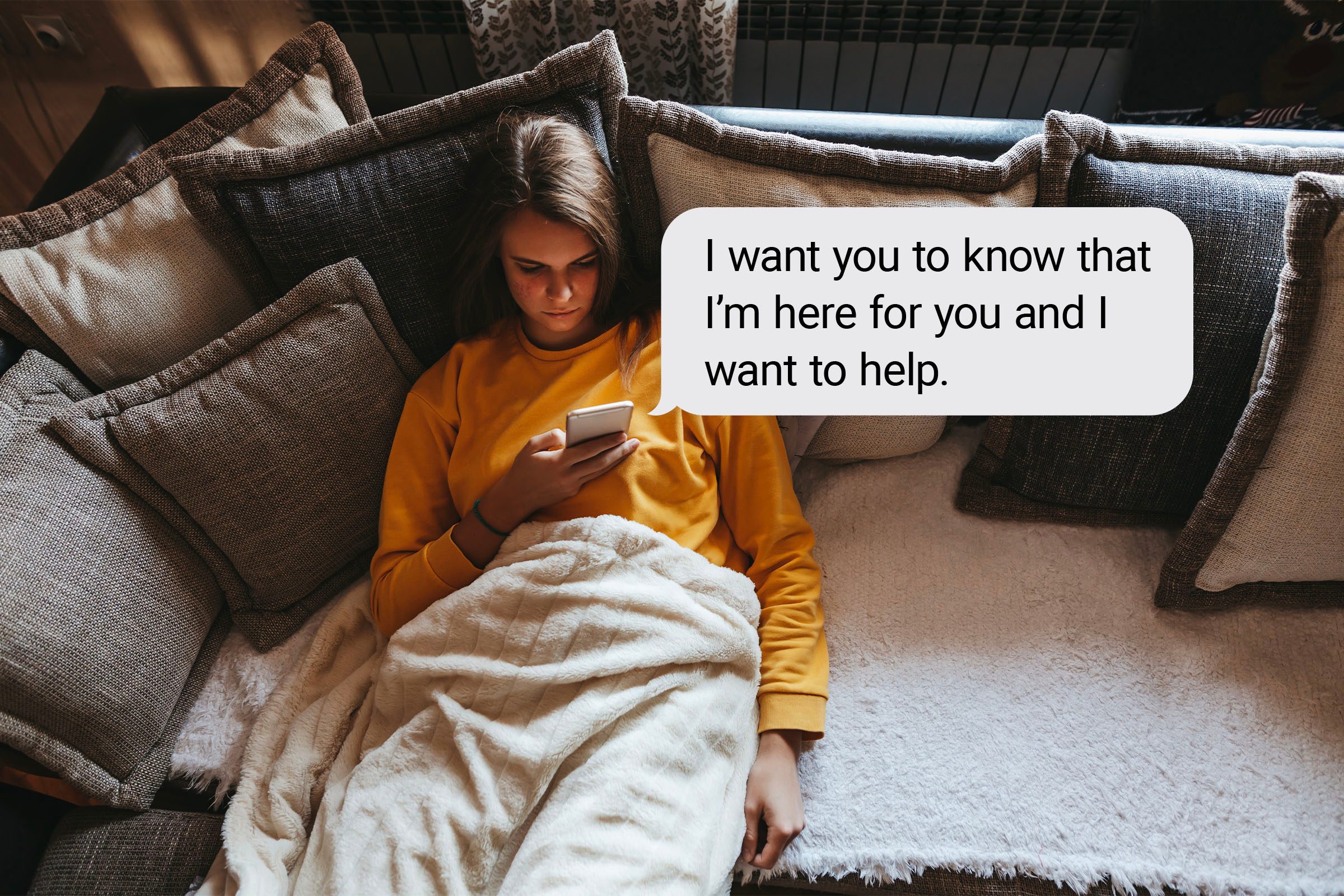 14 Perfectly Worded Texts to Send Someone with Depression