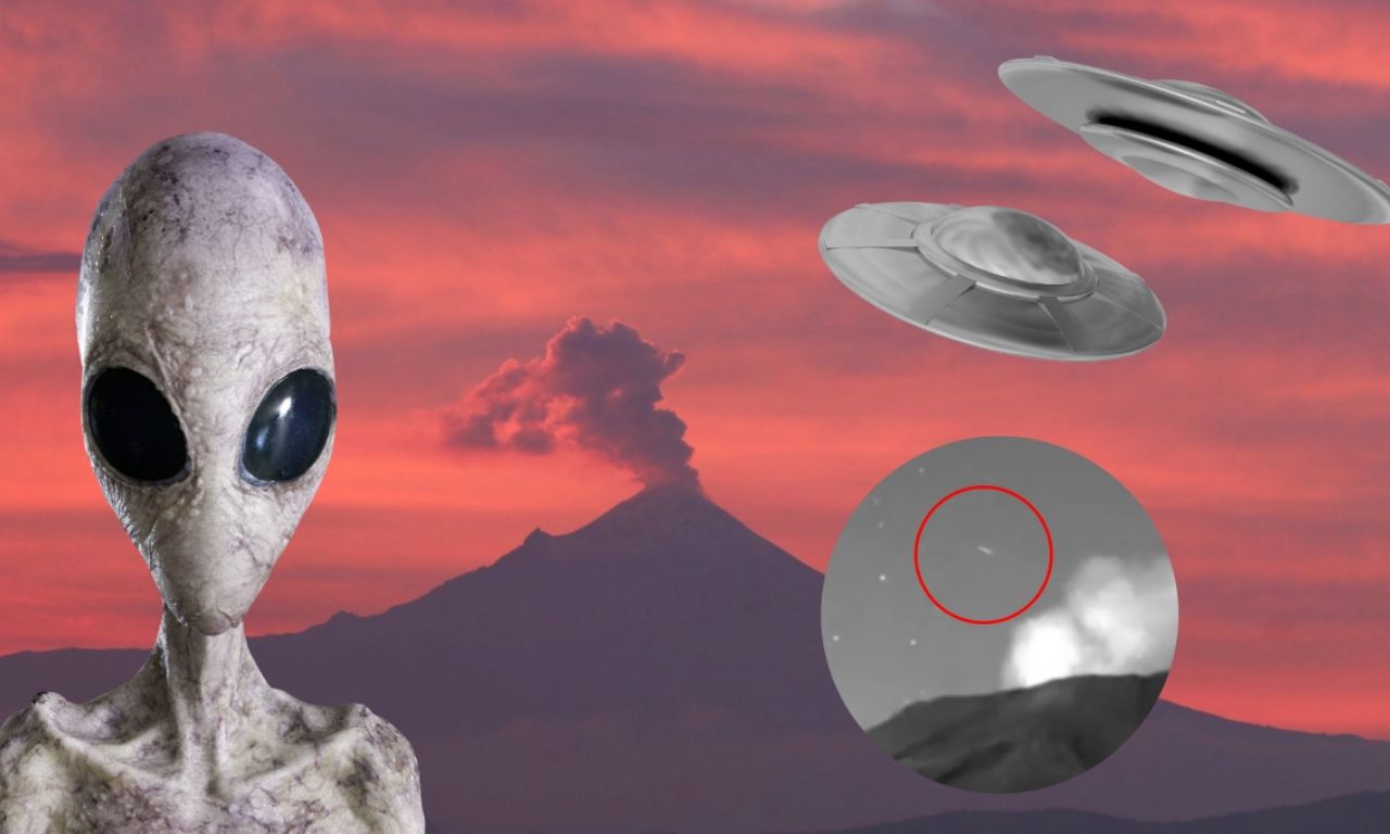 ¿Son OVNIs? Graban objetos no identificados saliendo del volcán ...