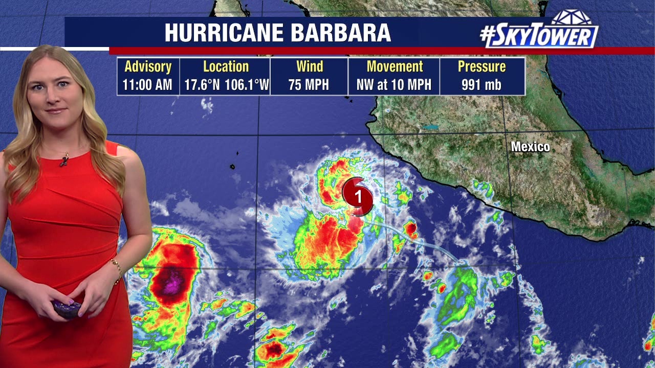 Hurricane Barbara forms in Pacific