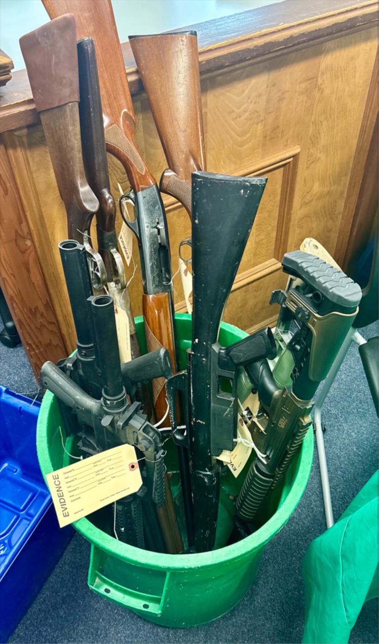 How many guns were removed from streets in two Rockland County buybacks?