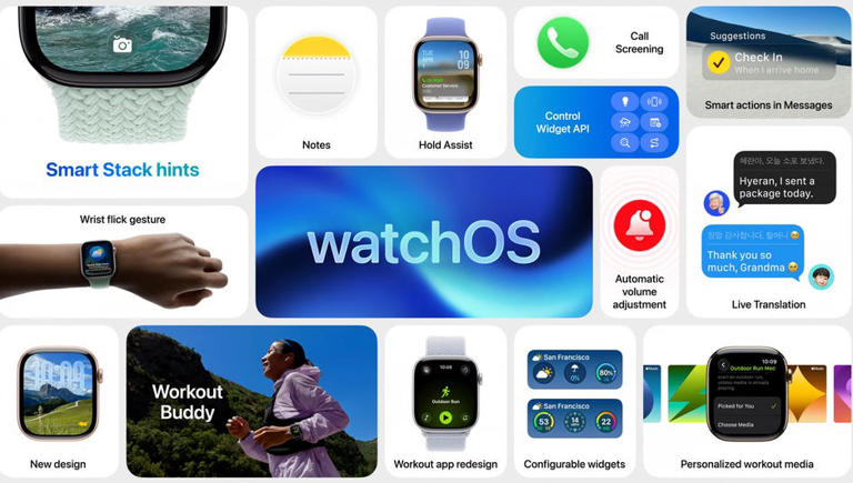 WatchOS 26 for Apple Watch Debuts at WWDC with a New AI Workout Buddy