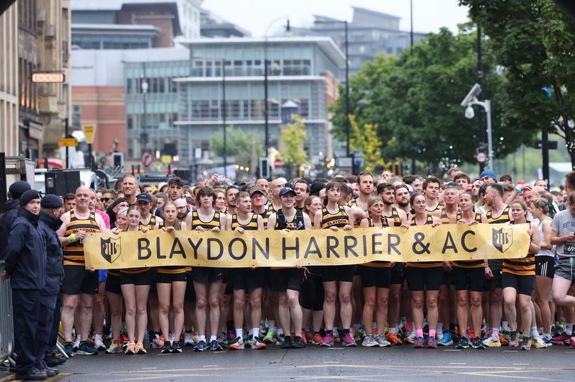 Pictures of 'all the lads and lasses' as Blaydon Race runners gather ...
