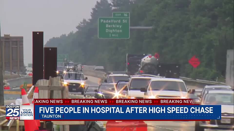 5 people hospitalized after police chase reaches 130 mph, ends in crash ...