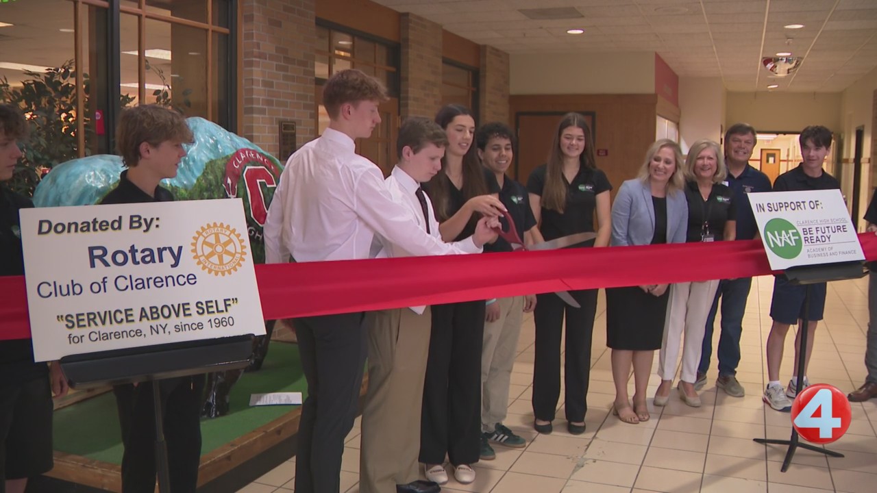 Clarence High School unveils new stock ticker