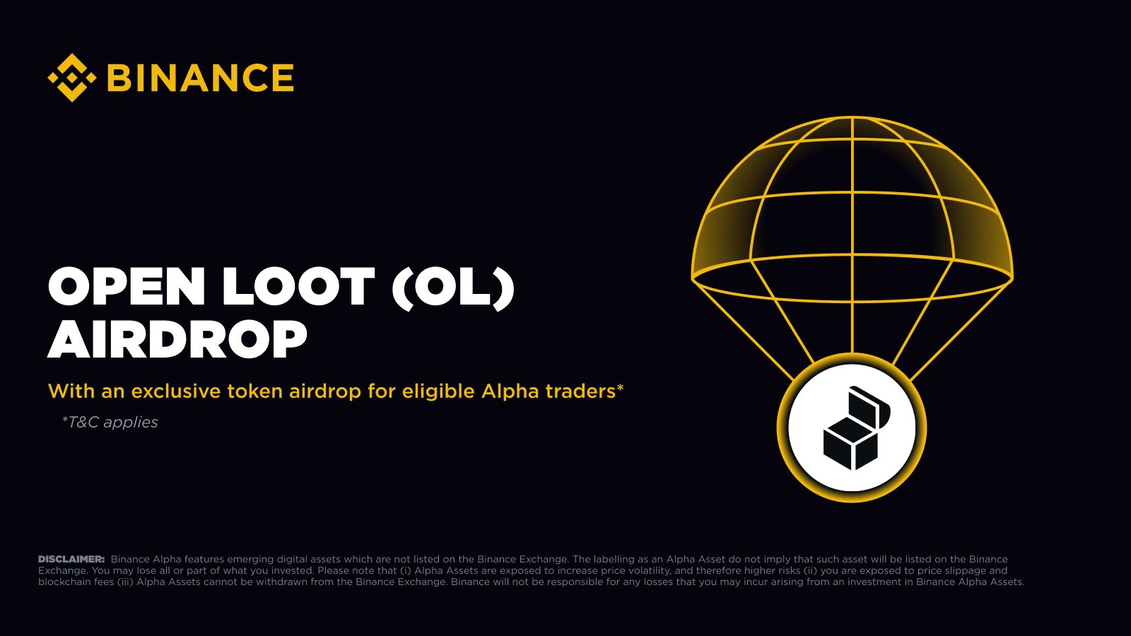 Binance Alpha Launches Open Loot ($OL) Airdrop & Trading Competition