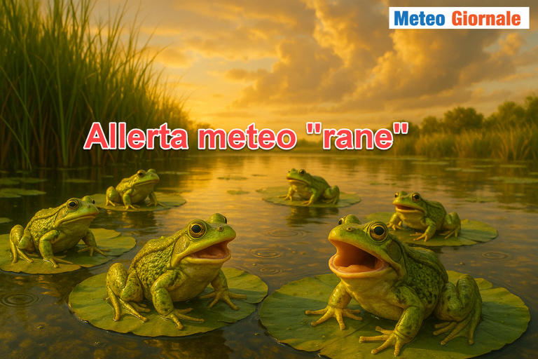 Le rane in allerta meteo. Anomalo comportamento