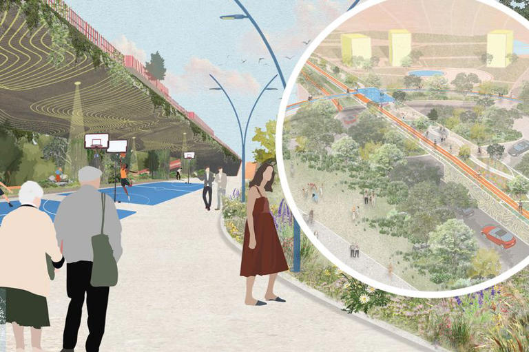 How the Gateshead Flyover could look as thriving green space if it wasn ...