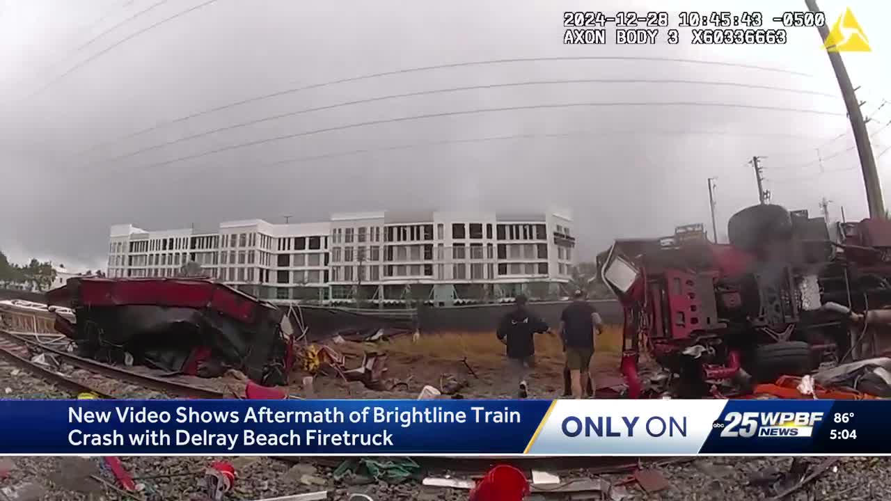 Exclusive video shows aftermath of Brightline train crash with Delray ...