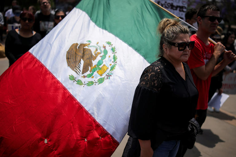 How the Mexican flag became the symbol of the LA protests