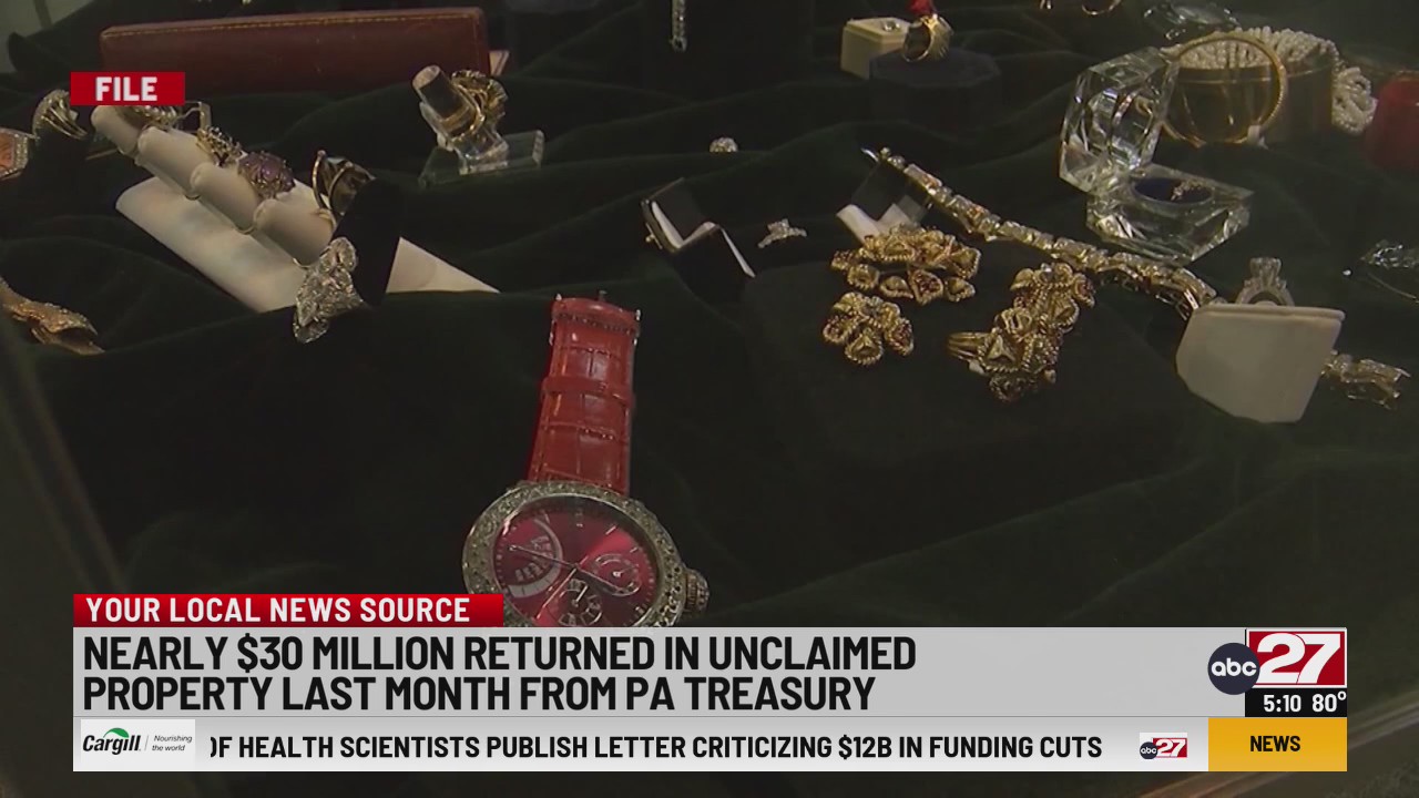 Pennsylvania Treasury returns nearly $30 million in unclaimed property ...