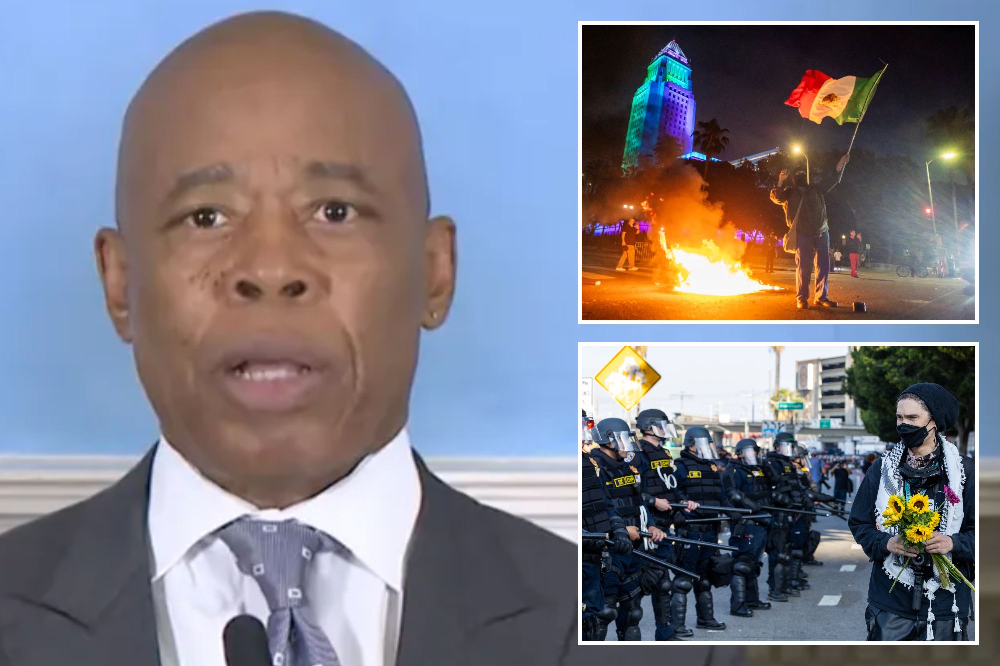 Eric Adams condemns ‘unacceptable’ LA anti-ICE riots – warns similar ...
