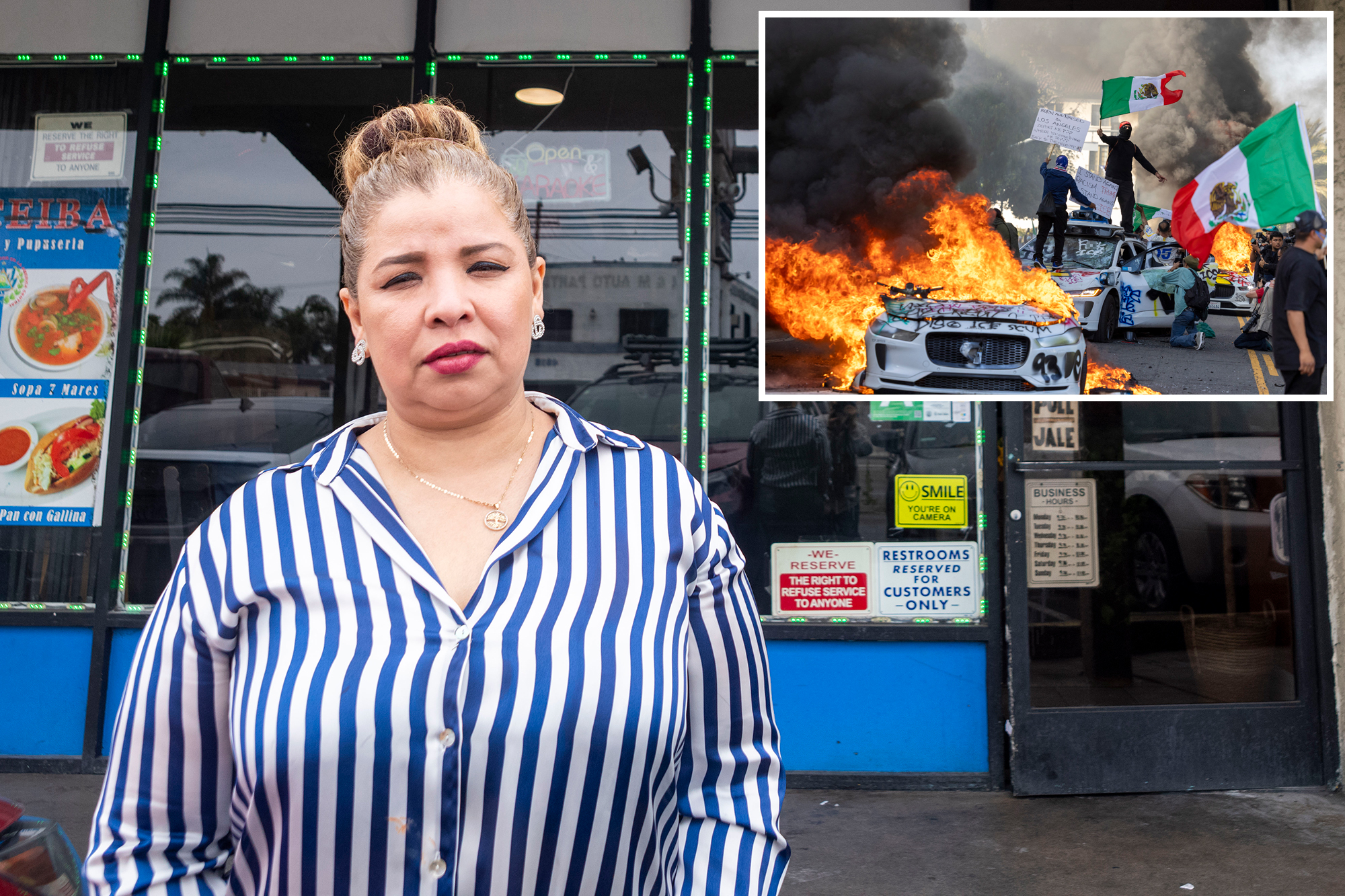 El Salvadorian restaurant staff praised for helping officers hurt in LA ...