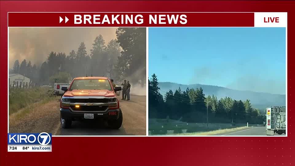 VIDEO: Red Bridge Fire burns in Cle Elum