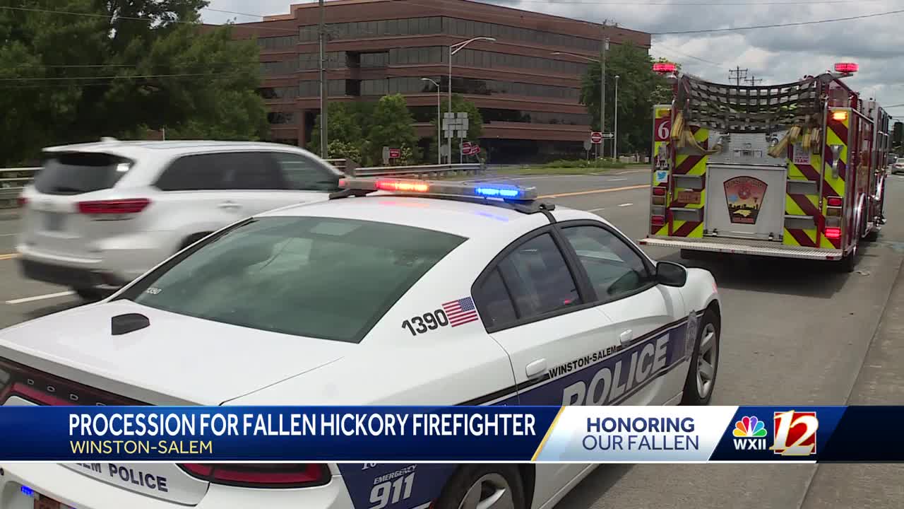 Winston-Salem community pays tribute to Hickory firefighter Jake Bridges