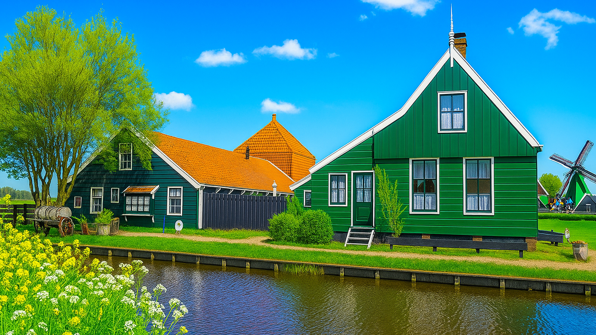 Zaanse Schans in North Holland (4K) – Windmills & Dutch Heritage Near ...