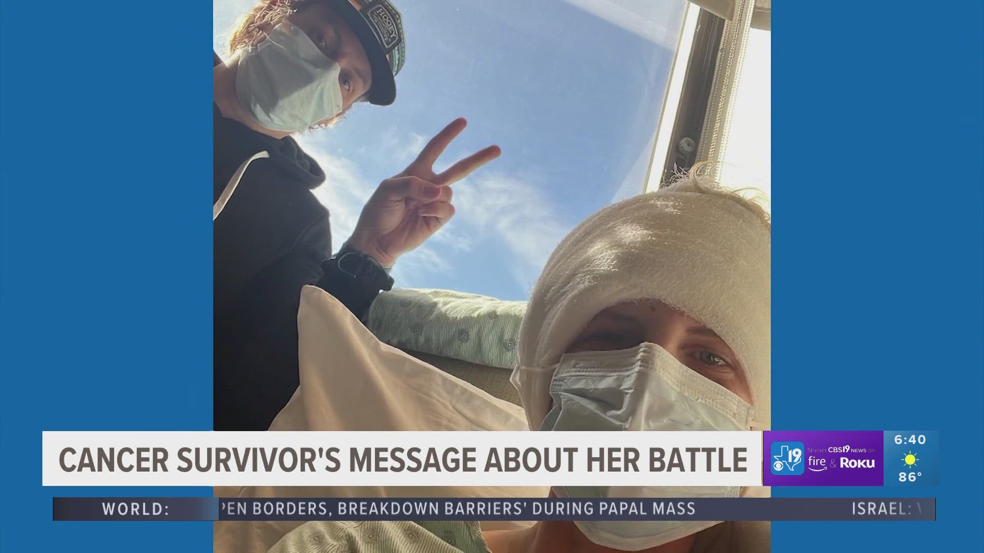 Survivor shares message about her battle with cancer