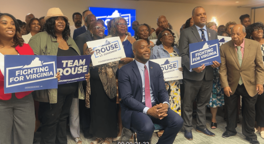 Democratic lieutenant governor candidate Aaron Rouse campaigns in RVA