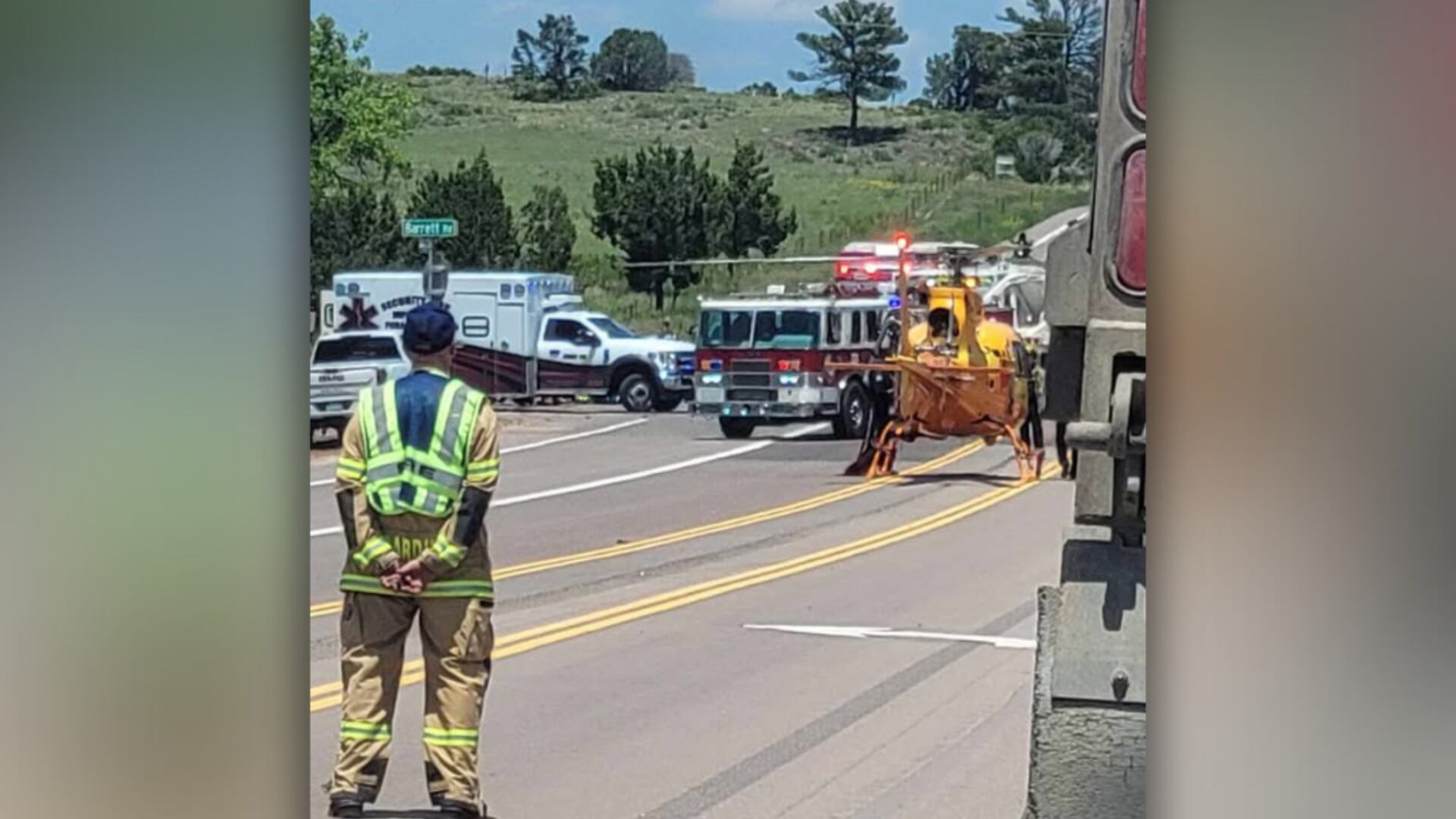 CO-115 closed in both directions south of Rock Creek Park after crash